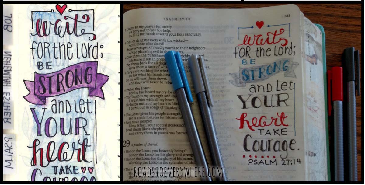 Pinterest-Inspired Bible Journaling - Roads to Everywhere