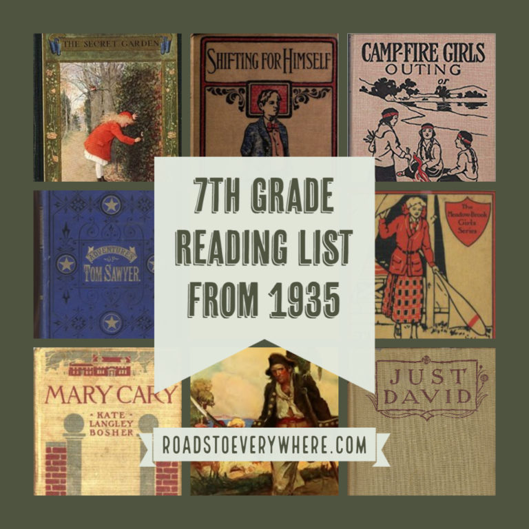 7th Grade Reading List from 1935 - Roads to Everywhere